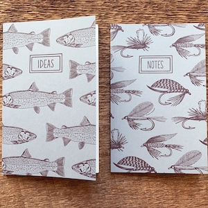 Trouts & Fishing Flies, Pocket Notebook Sets, Set of 2 Pocket Notebooks ...