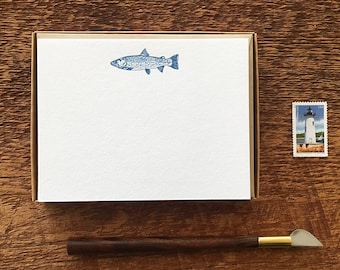 Fly Fishing Note Cards Set of 10 With Matching Envelopes - Etsy