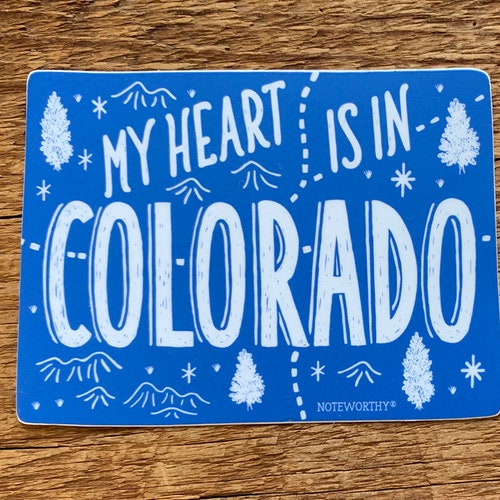 Colorado Sticker Colorado State Map Sticker Bumper Sticker | Etsy