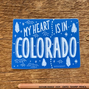 Colorado Sticker, Colorado State Map Sticker, Single Die Cut Vinyl ...