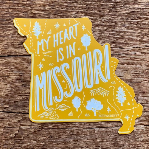 Missouri Sticker Missouri State Map Sticker Bumper Sticker - Etsy
