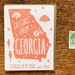 Georgia Greeting Card Greetings From Georgia A2 Folded Note - Etsy