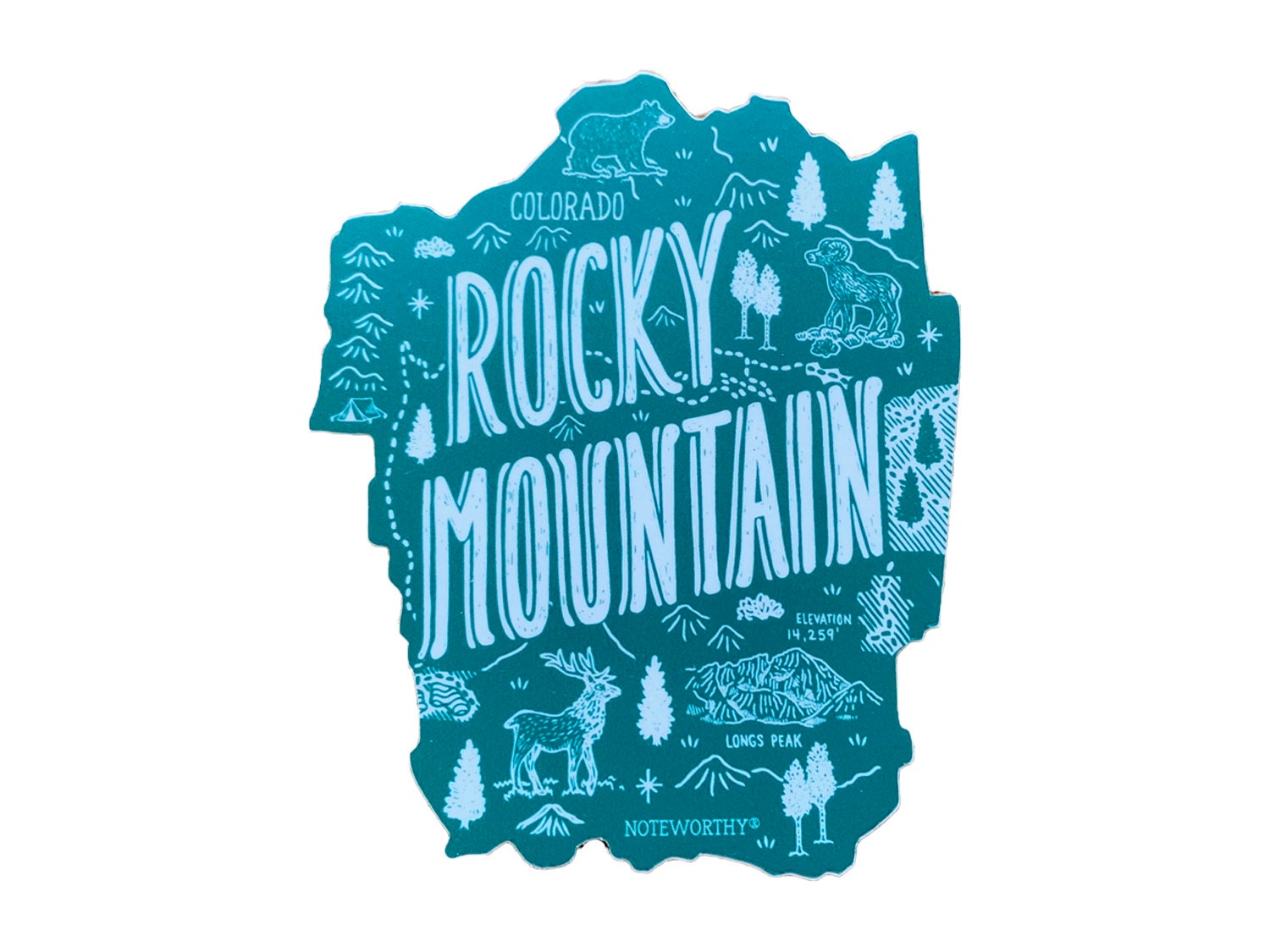 Rocky Mountain Sticker Rocky Mountain National Park Sticker | Etsy