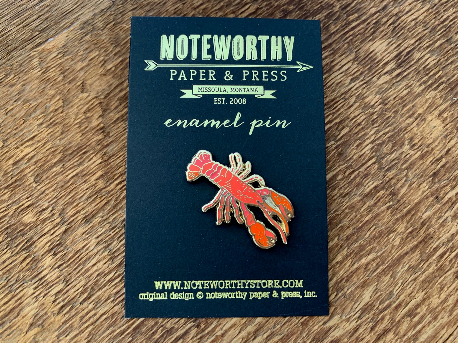 Lobster Enamel Pin Red and Gold Lobster Pin Single Hard - Etsy