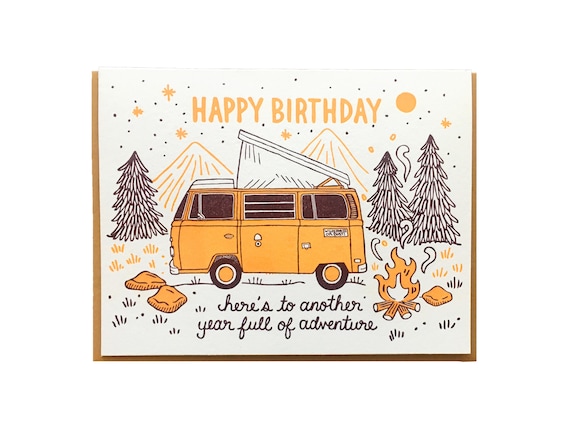 Domino Male Happy Birthday Card Camper Van Ubicaciondepersonas Cdmx