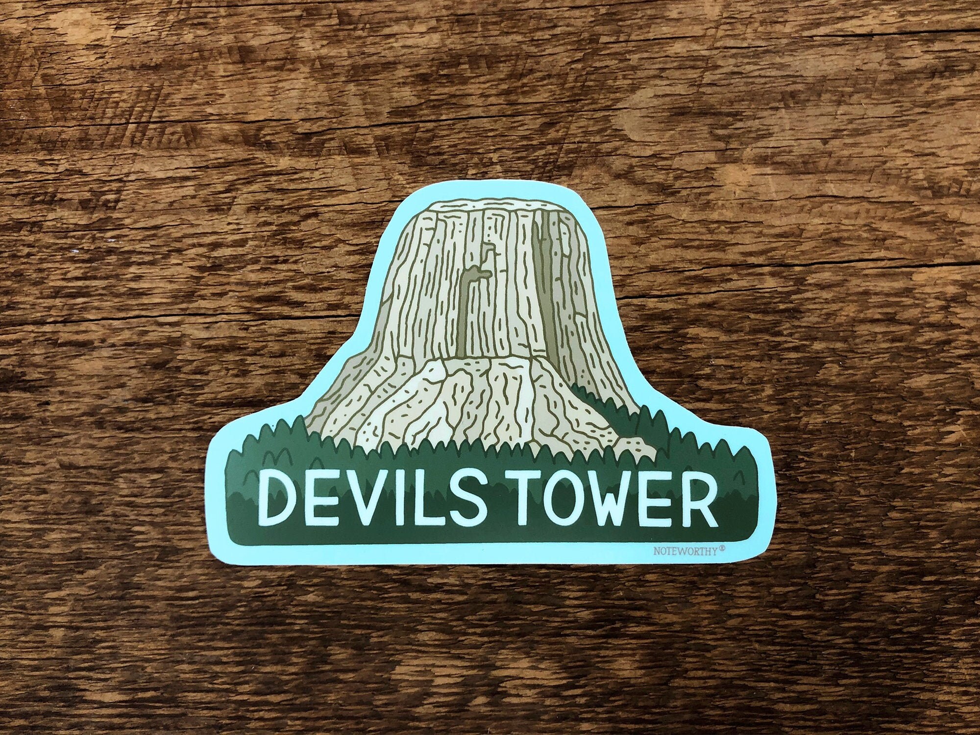 Devils Tower Sticker, Wyoming Sticker, Single Die Cut Vinyl Sticker - Etsy