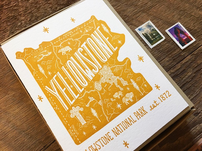 Yellowstone National Park Greeting Card Boxed Set of 6 A2 - Etsy