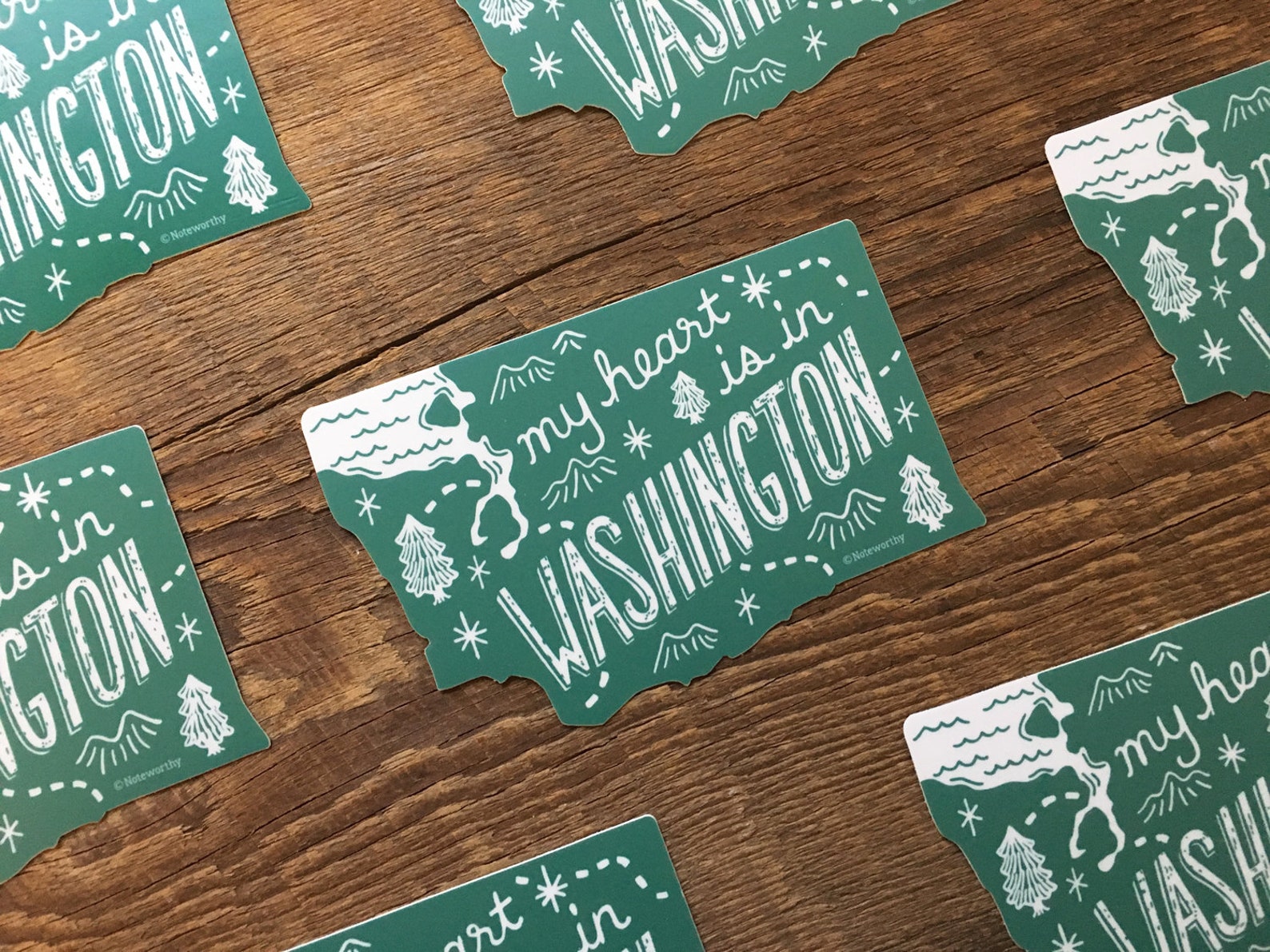 Washington Sticker Washington State Sticker Bumper Sticker - Etsy