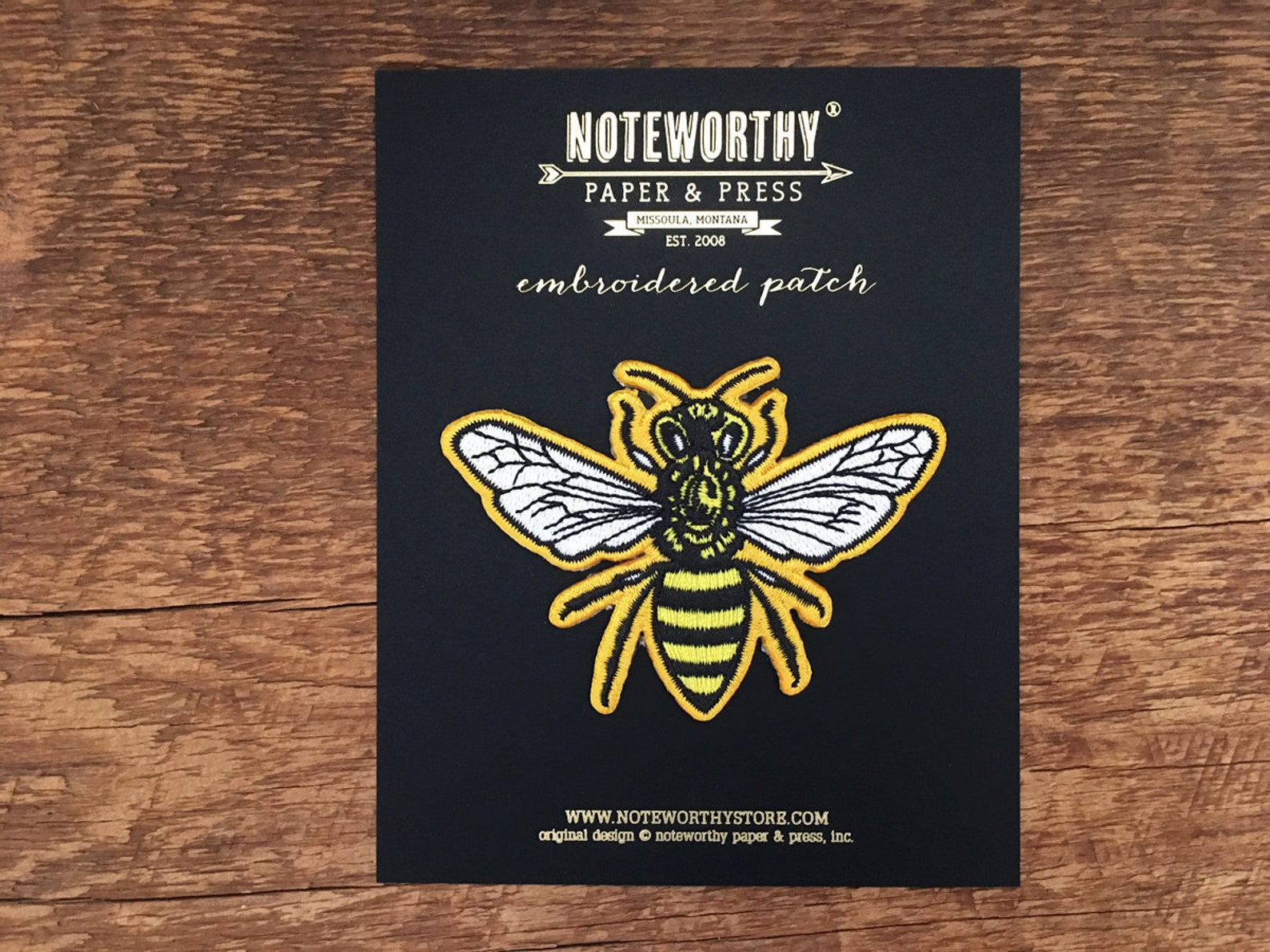 Honey Bee Patch Single Embroidered Patch With Iron-on Back - Etsy