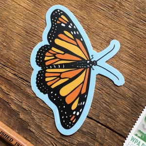Monarch Sticker, Butterfly Sticker, Single Die Cut Vinyl Sticker - Etsy