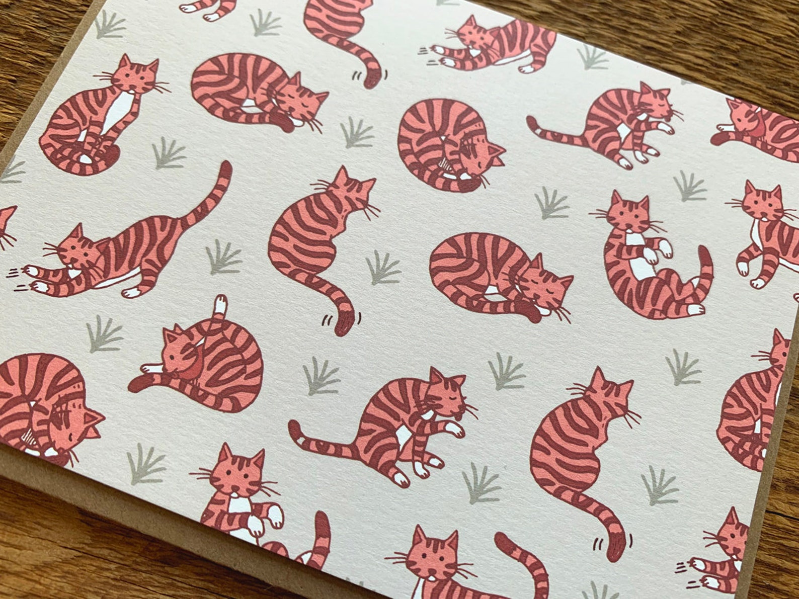 Kitty Cat Pattern Cat Stationery Boxed Set of 6 Cards Blank | Etsy