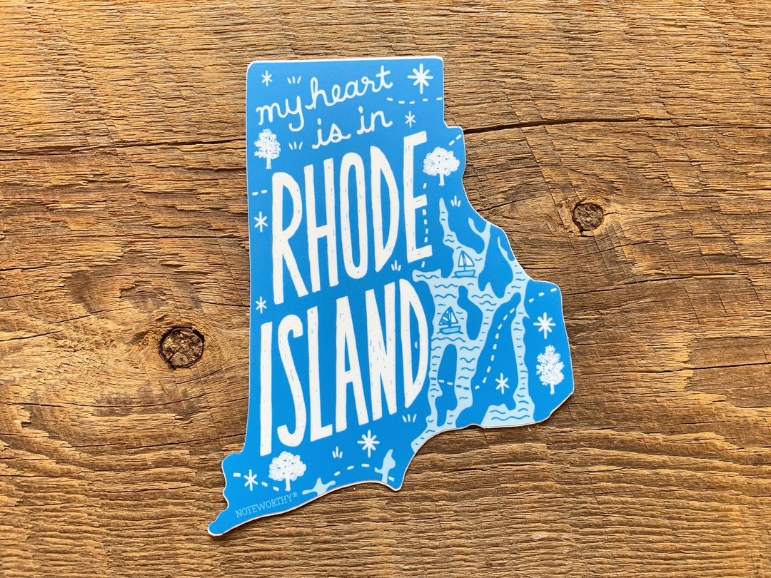 Rhode Island Sticker, Rhode Island State Sticker, Single Die Cut Vinyl ...