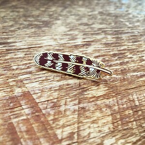 Feather Enamel Pin, Outdoors Enamel Pin, Single Hard Enamel Pin With ...