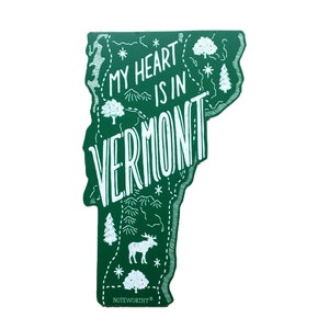 Vermont Sticker, Vermont State Sticker, Single Die Cut Vinyl Sticker - Etsy