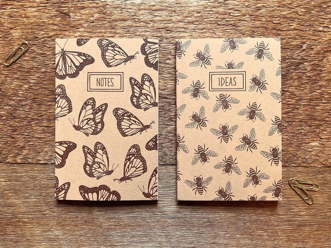 Honey Bees & Monarch Butterflies, Pocket Notebook Sets, Set of 2 Pocket ...