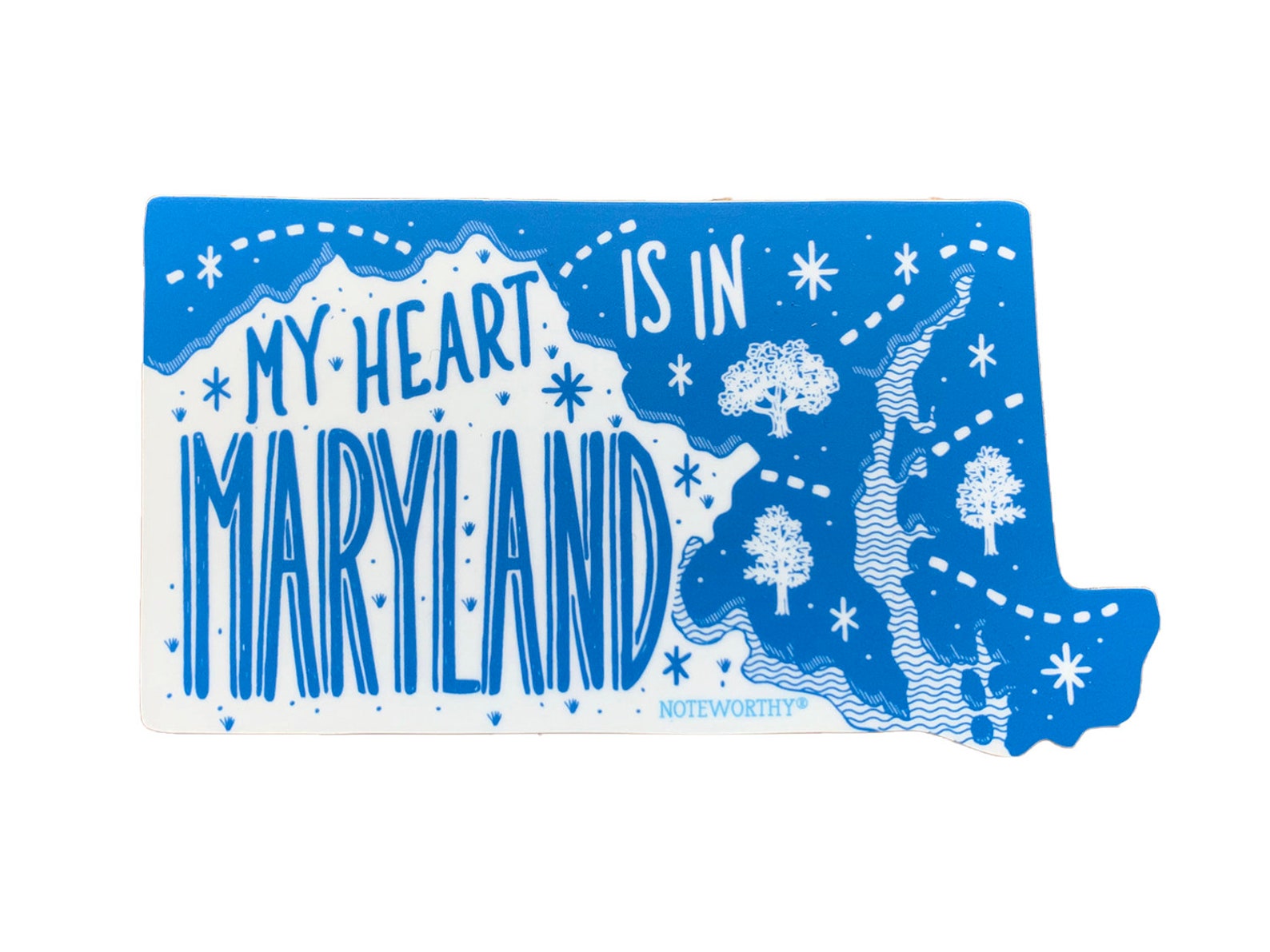 Maryland Sticker Maryland State Sticker Bumper Sticker - Etsy