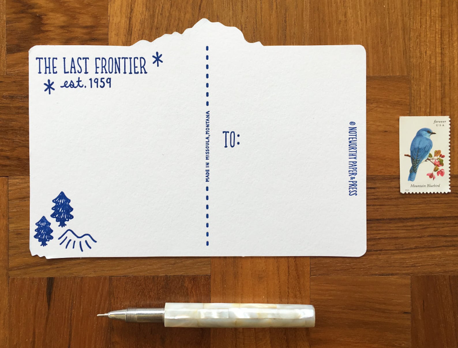 Alaska Postcard Greetings from Alaska Die Cut Letterpress | Etsy
