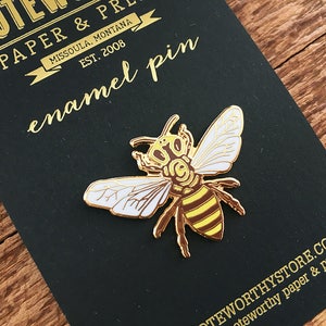 Honey Bee Enamel Pin, Bee Enamel Pin, Single Hard Enamel Pin With ...