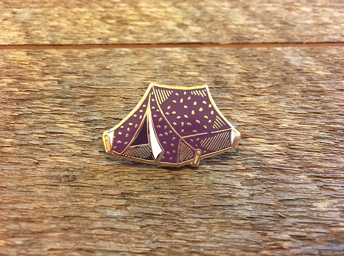 Tent Enamel Pin Camping Pin Single Hard Enamel Pin With - Etsy