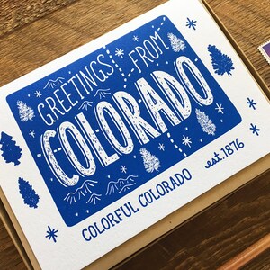 Colorado Greeting Card, Greetings From Colorado, Boxed Set of 6, A6 ...