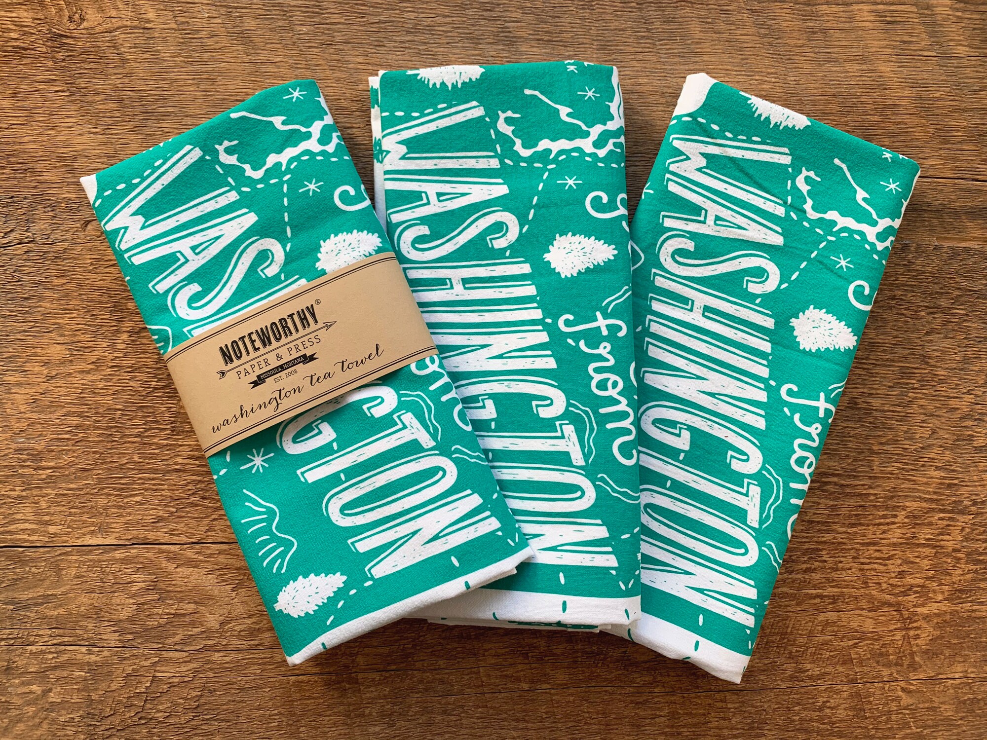 Washington Tea Towel Washington State Tea Towel Single | Etsy