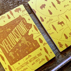 Yellowstone National Park Map Journal, Blank Journal, Outdoors ...
