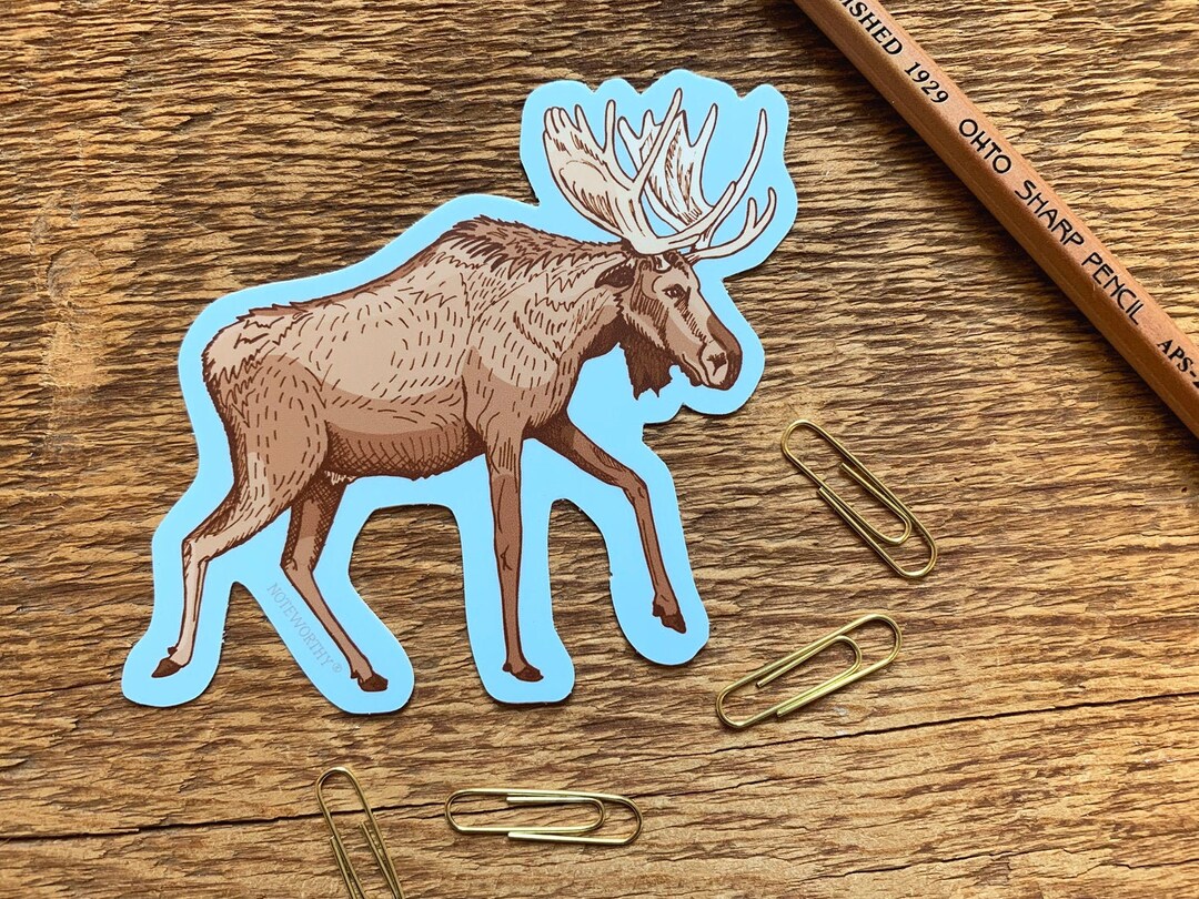Moose Sticker, Single Die Cut Vinyl Sticker - Etsy