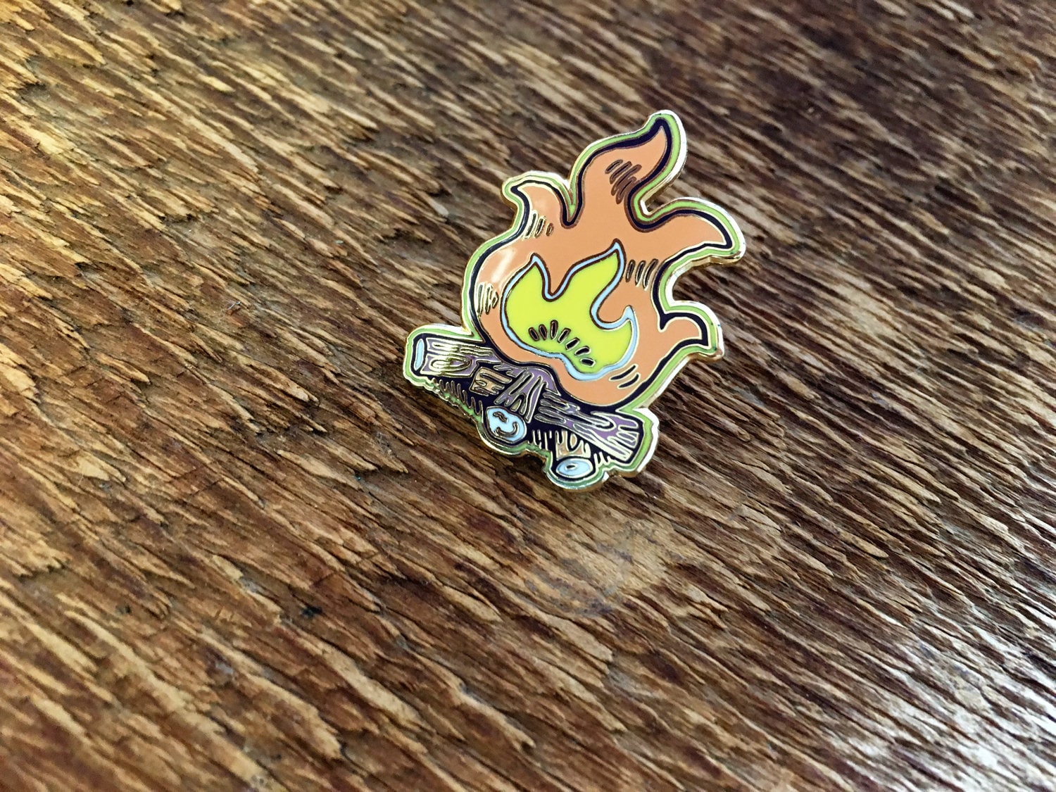 Campfire Enamel Pin Camping Pin Single Hard Enamel Pin With | Etsy