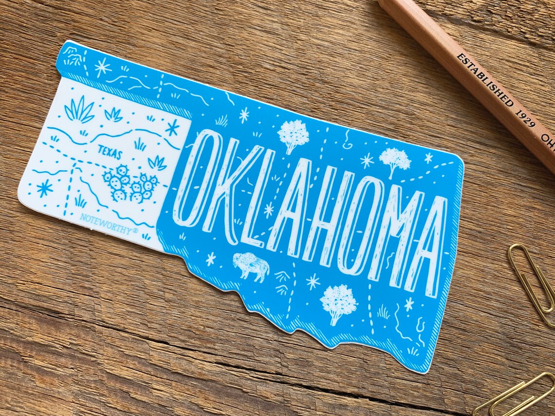 Oklahoma Sticker Oklahoma State Sticker Bumper Sticker - Etsy