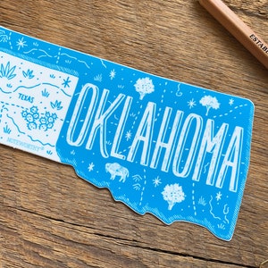 Oklahoma Sticker, Oklahoma State Sticker, Single Die Cut Vinyl Sticker ...