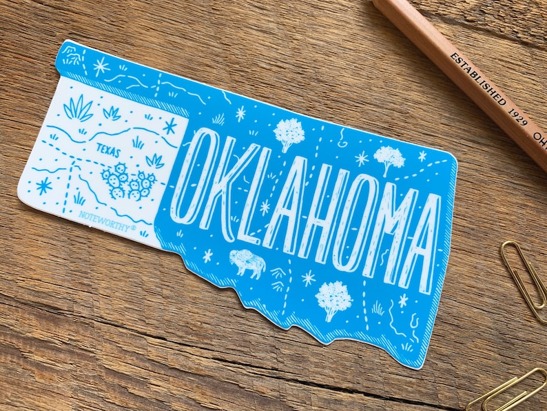 Oklahoma Sticker Oklahoma State Sticker Bumper Sticker | Etsy