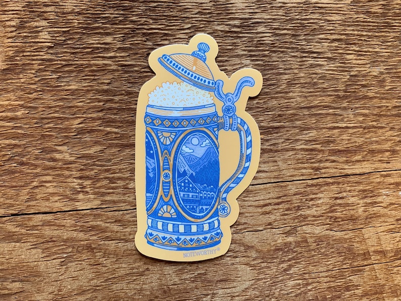 Beer Stein Sticker Oktoberfest Sticker Single Die Cut Vinyl | Etsy