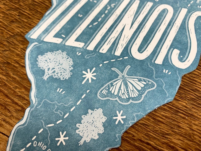 Illinois Postcard Greetings From Illinois Die Cut - Etsy