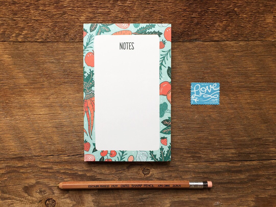 Veggie Pocket Notepad, Fruits & Veggies Notes, Office Supplies, 3.5 X 5 ...