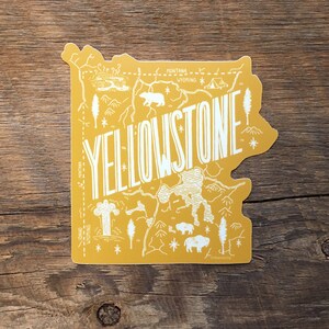 Yellowstone Sticker, Yellowstone National Park Sticker, Single Die Cut ...