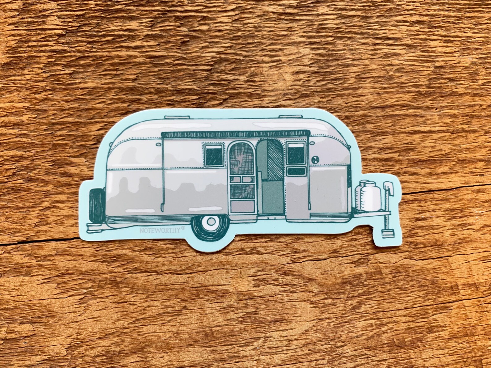 Silver Camper Sticker Vintage Camper Sticker Camping | Etsy
