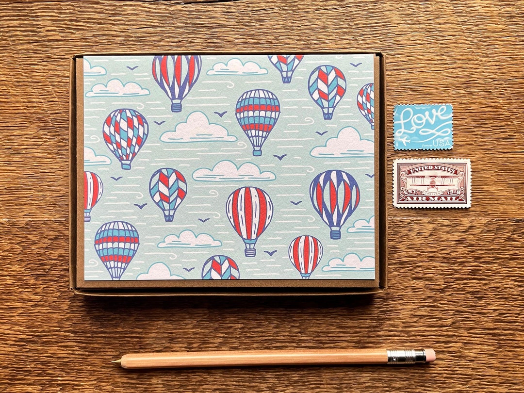 Hot Air Balloons, Adventure Cards, Boxed Cards, Stationery Set, 6 ...