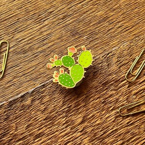 Prickly Pear Cactus Enamel Pin, Desert Arizona Enamel Pin, Single Hard ...