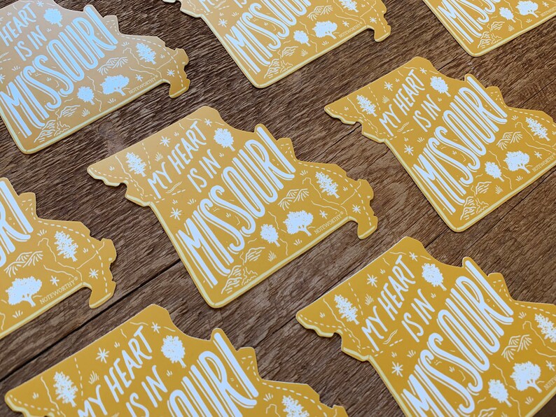 Missouri Sticker Missouri State Map Sticker Bumper Sticker - Etsy