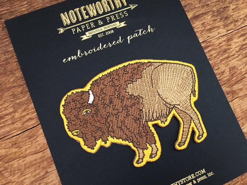 Bison Patch Buffalo Patch Explore Patch Single Embroidered - Etsy