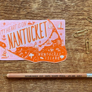 Nantucket Sticker, Nantucket Massachusetts Sticker, Single Die Cut ...