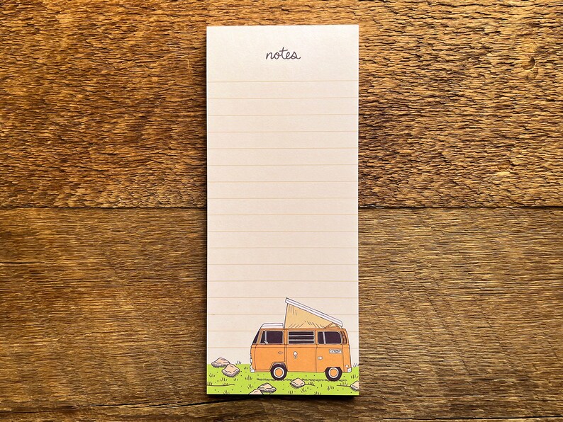 Camper Van Notepad, Camper Van Notes, Vintage Camper Outdoors Notepad ...