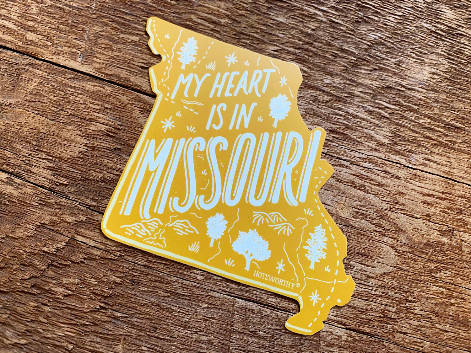 Missouri Sticker Missouri State Map Sticker Bumper Sticker - Etsy