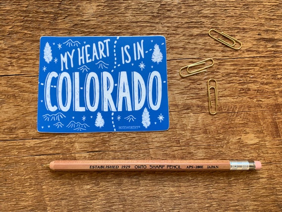Colorado Sticker Colorado State Map Sticker Bumper Sticker | Etsy