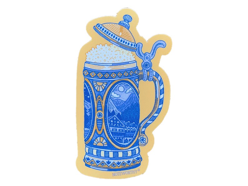 Beer Stein Sticker Oktoberfest Sticker Single Die Cut Vinyl - Etsy