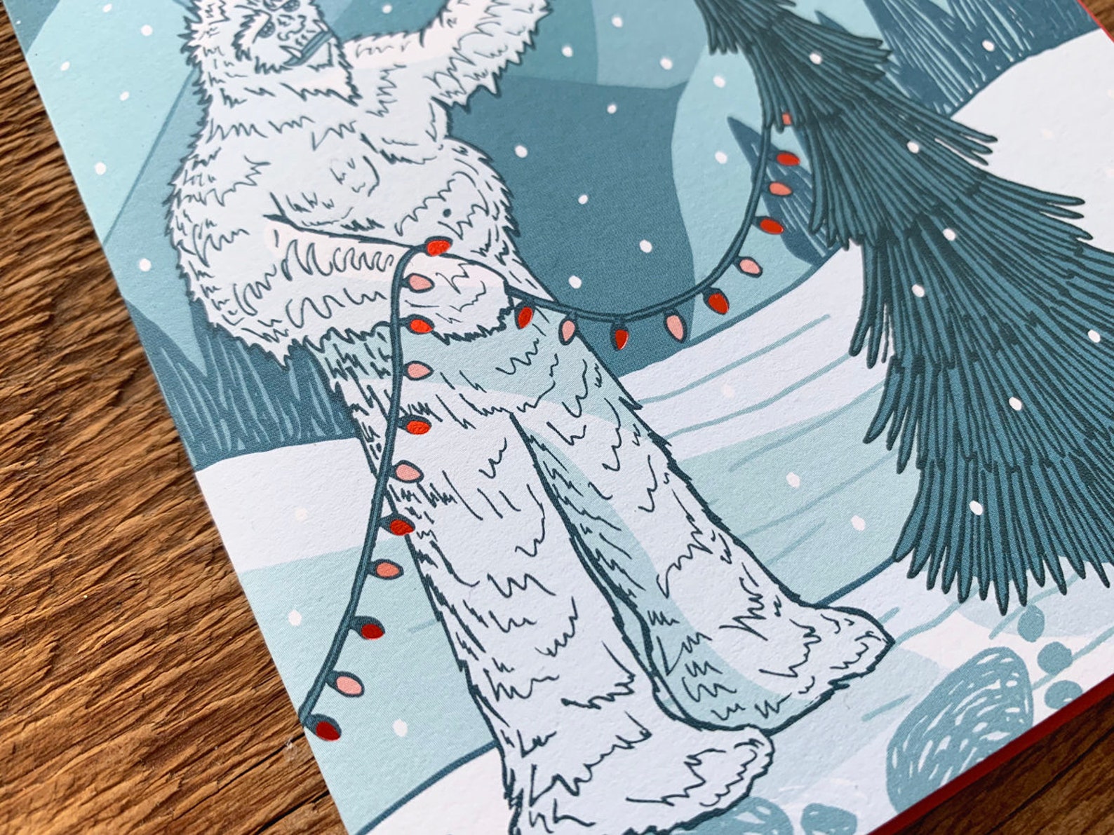 Christmas Yeti Abominable Snowman Cards Boxed Set of 6 - Etsy