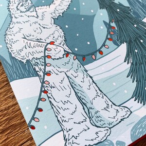 Christmas Yeti, Abominable Snowman Cards, Boxed Set of 6 Holiday Cards ...