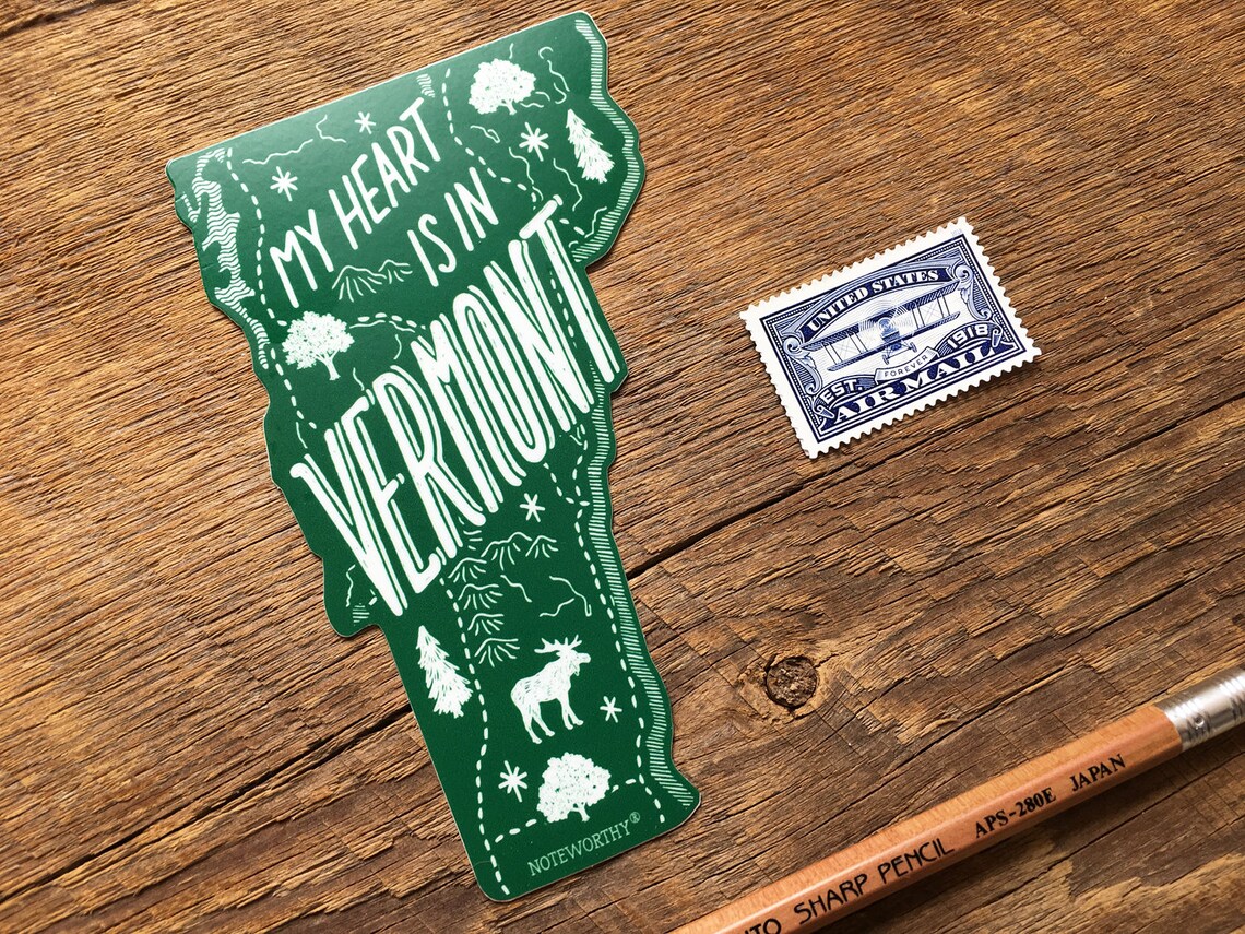 Vermont Sticker Vermont State Sticker Bumper Sticker Single - Etsy