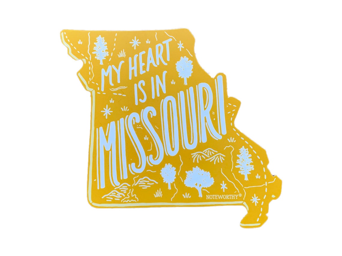 Missouri Sticker Missouri State Map Sticker Bumper Sticker - Etsy