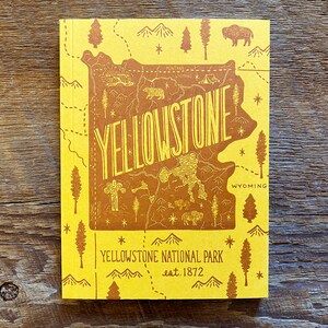 Yellowstone National Park Map Journal, Blank Journal, Outdoors ...